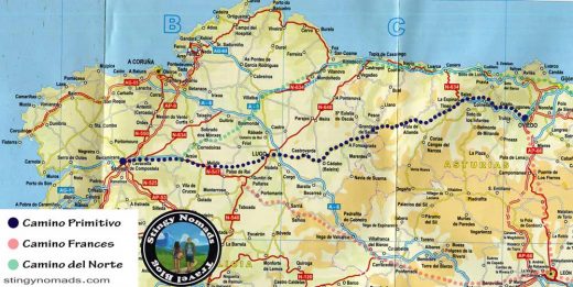 The Camino Primitivo walking stages + PDFs