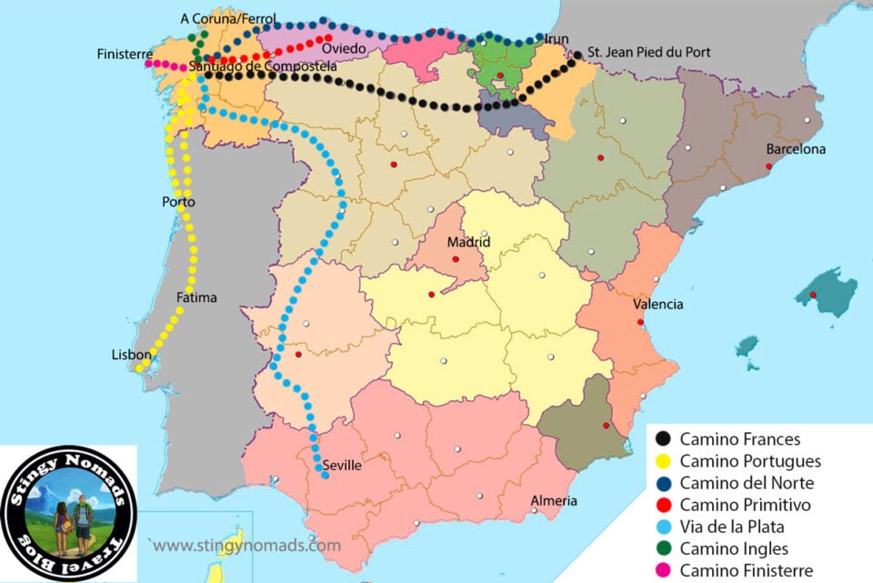 The 7 main Camino de Santiago routes | July Dreamer