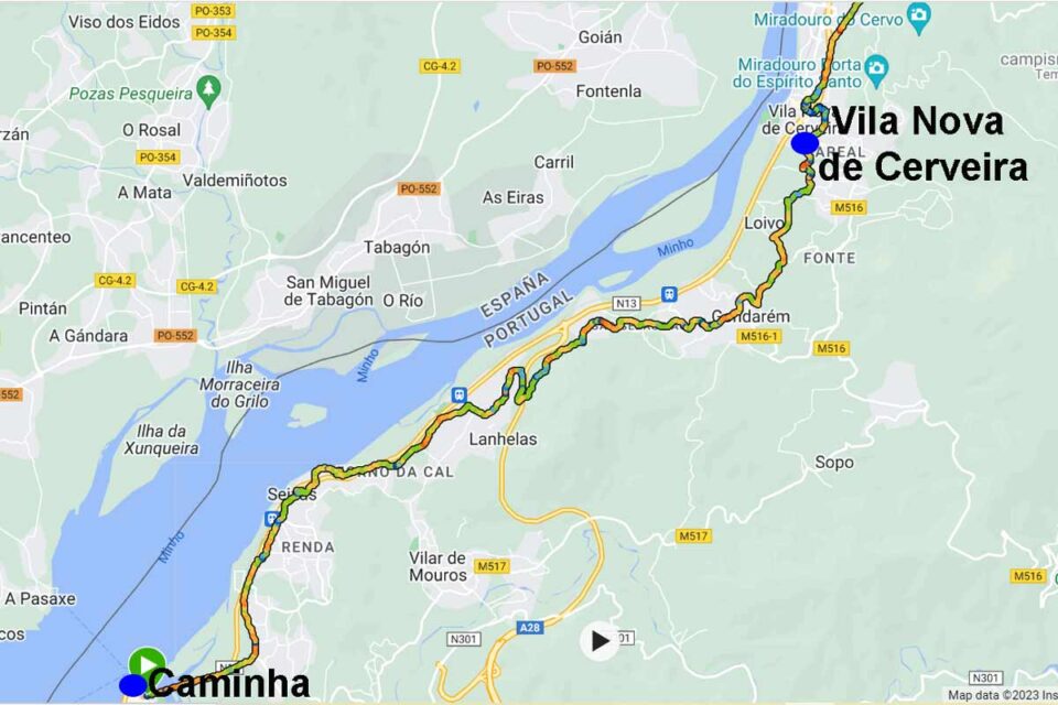 The Caminha to Valença walk (the Coastal to the Central Route)