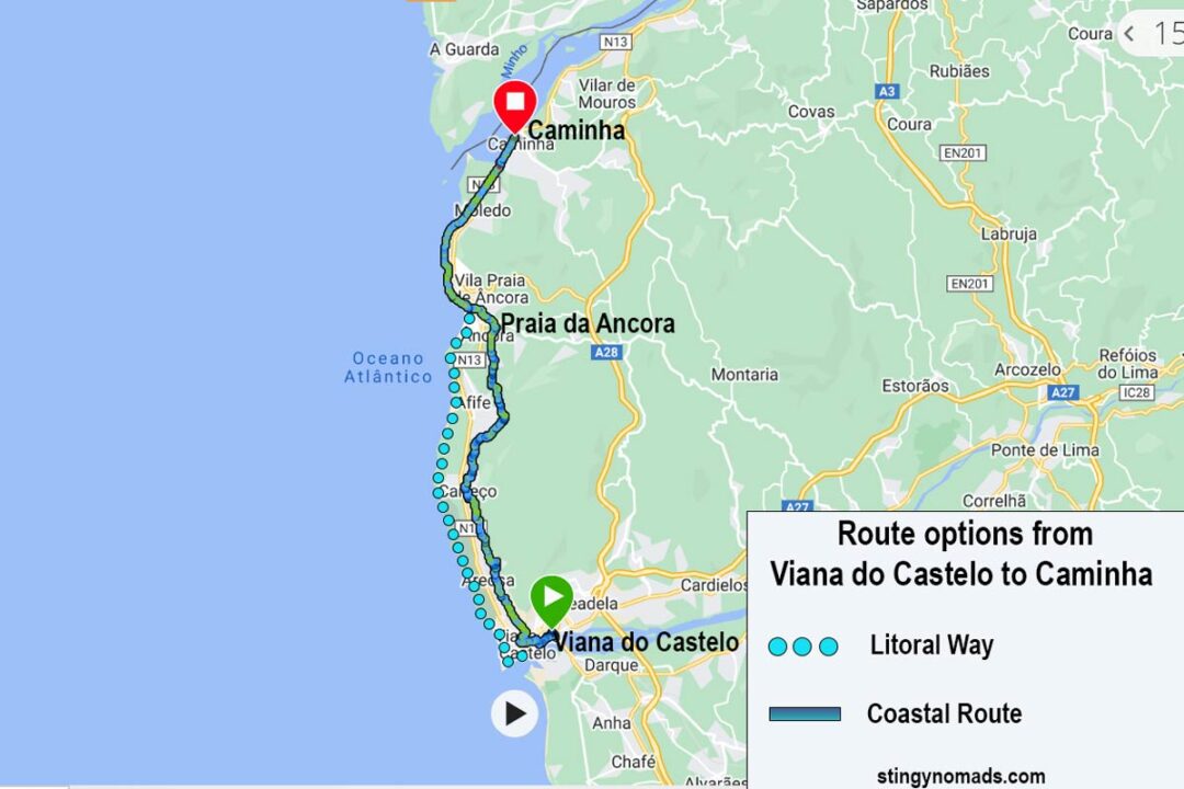 The Litoral Way vs Coastal Route of the Portuguese Camino - STINGY NOMADS